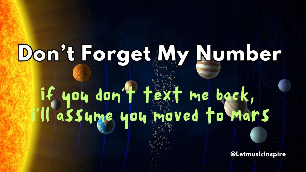 "Don't Forget My Number" - A fun original song about that special ...