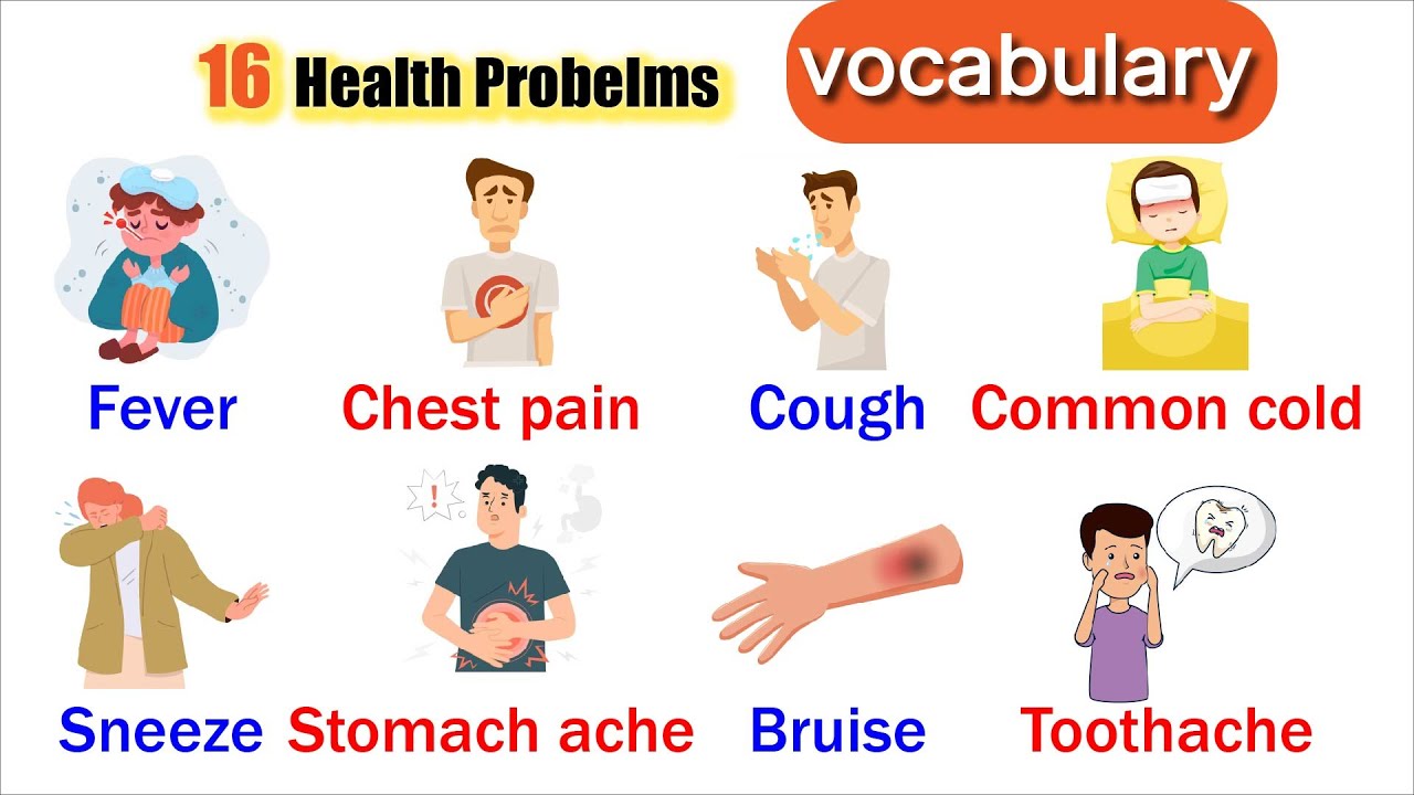 16 Body health problems : English vocabulary | Vocabulary with ...