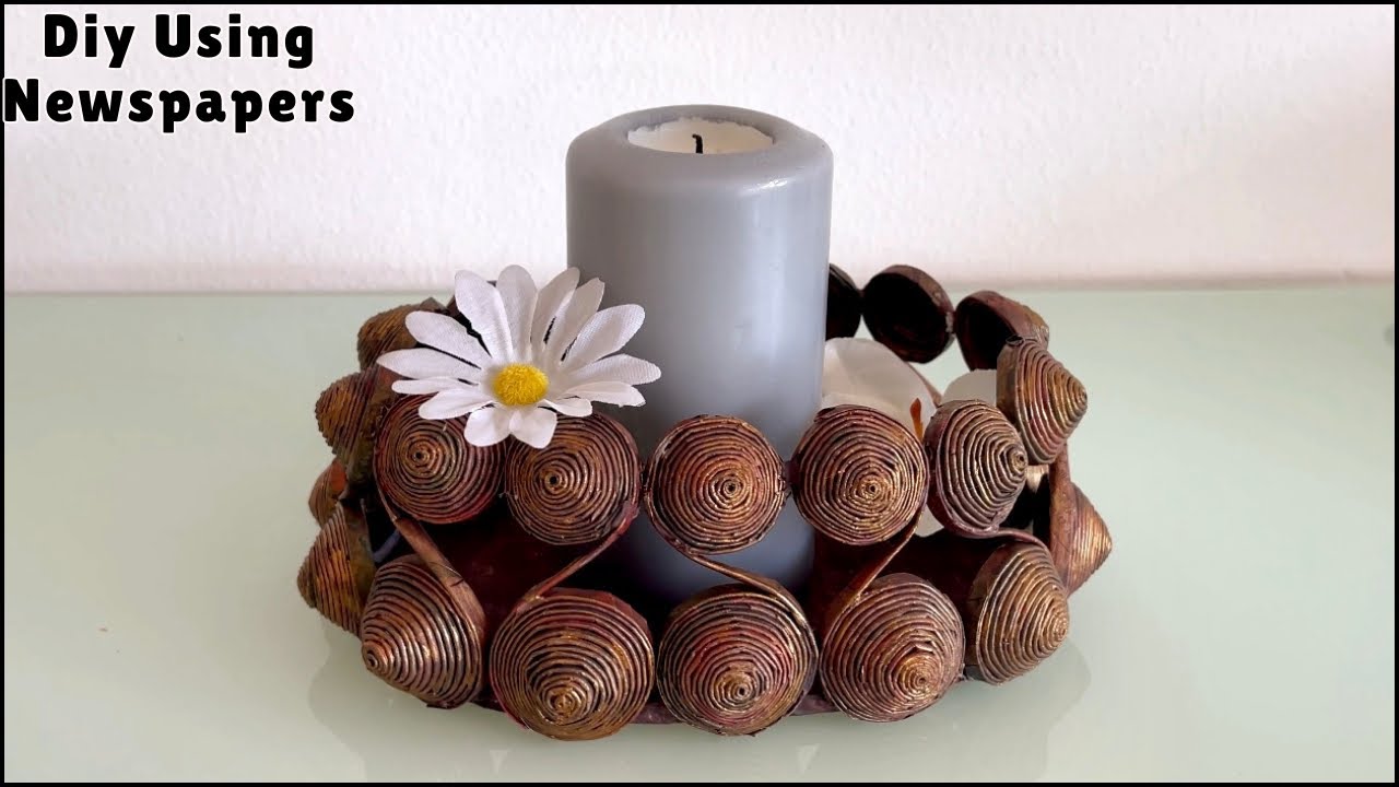 How to make Basket using newspaper || Diy home decor using newspaper ...