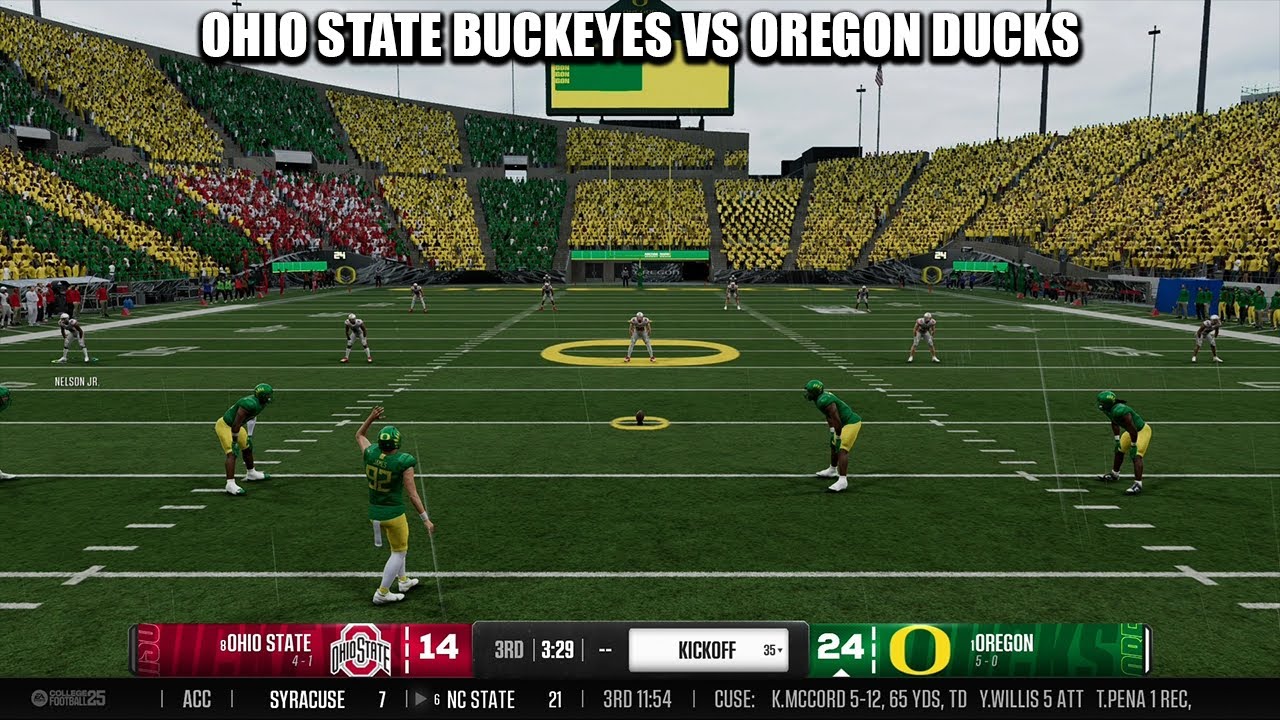 College Football 25 | Ohio State Buckeyes vs Oregon Ducks | Week 6 ...