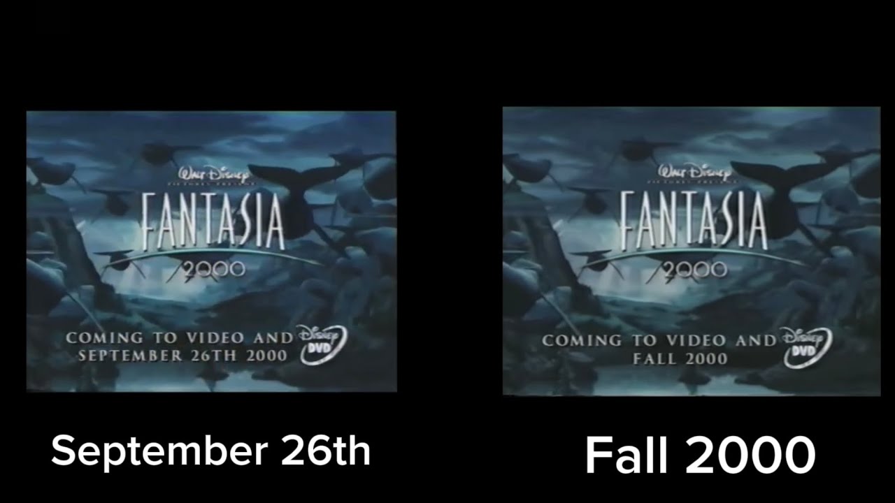 Fantasia 2000 VHS and DVD Trailer Comparison - YouTube