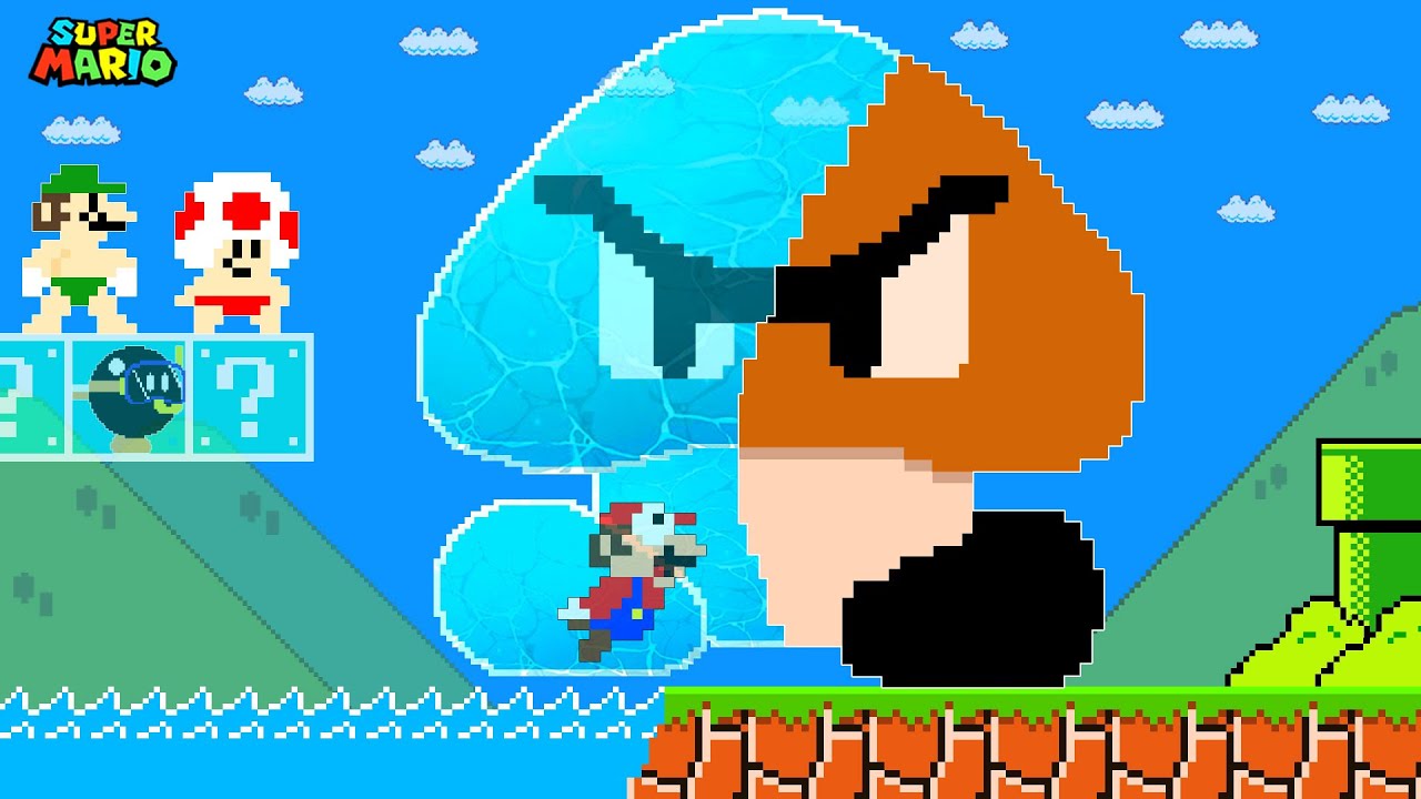 Super Mario Bros. But When Everything Mario Touches Turns Into WATER ...