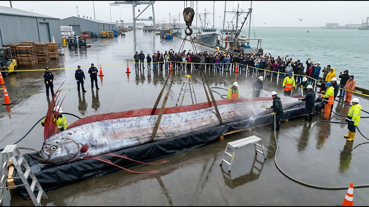 The Strangest Fish in the Ocean: Giant Oarfish Landed in a Net (Unreal ...