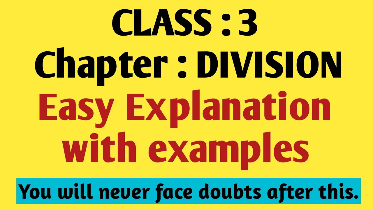Basic division for kids Class 3 || division rules || 3 digit divide ...