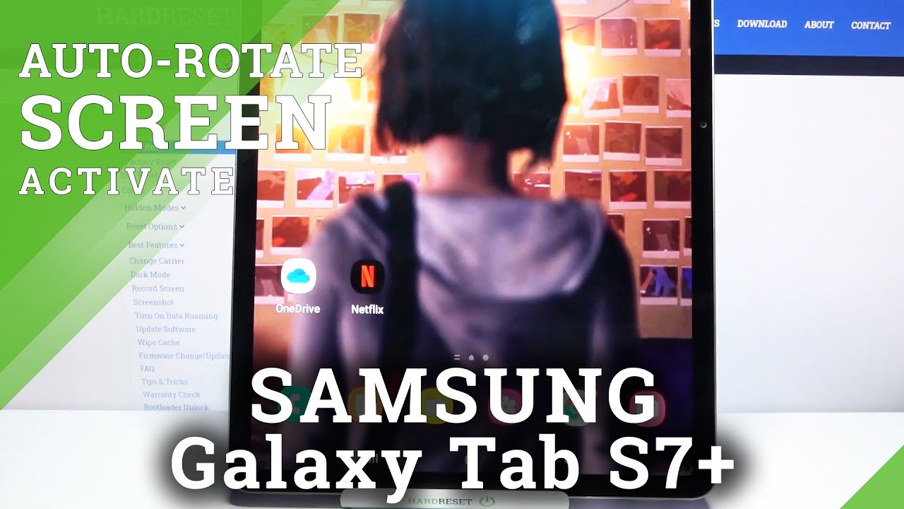 How to Turn On / Off Rotate Screen in Samsung Galaxy Tab S7+? - YouTube