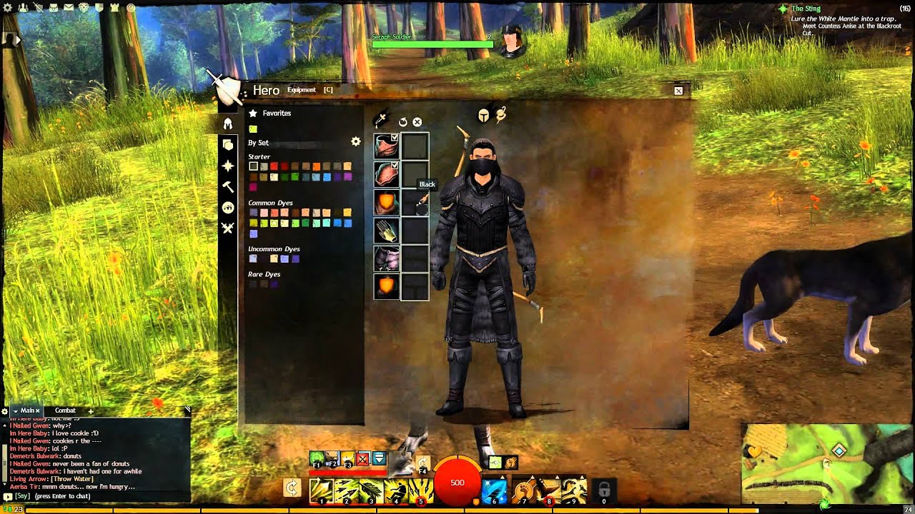 Guild Wars 2: RARE Black dye | Comparison between Ebony and Black dyes ...