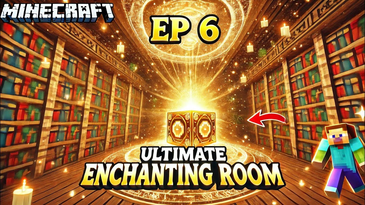 Minecraft’s ULTIMATE Enchanting Room! Level 30 Enchants in EP 6! - YouTube