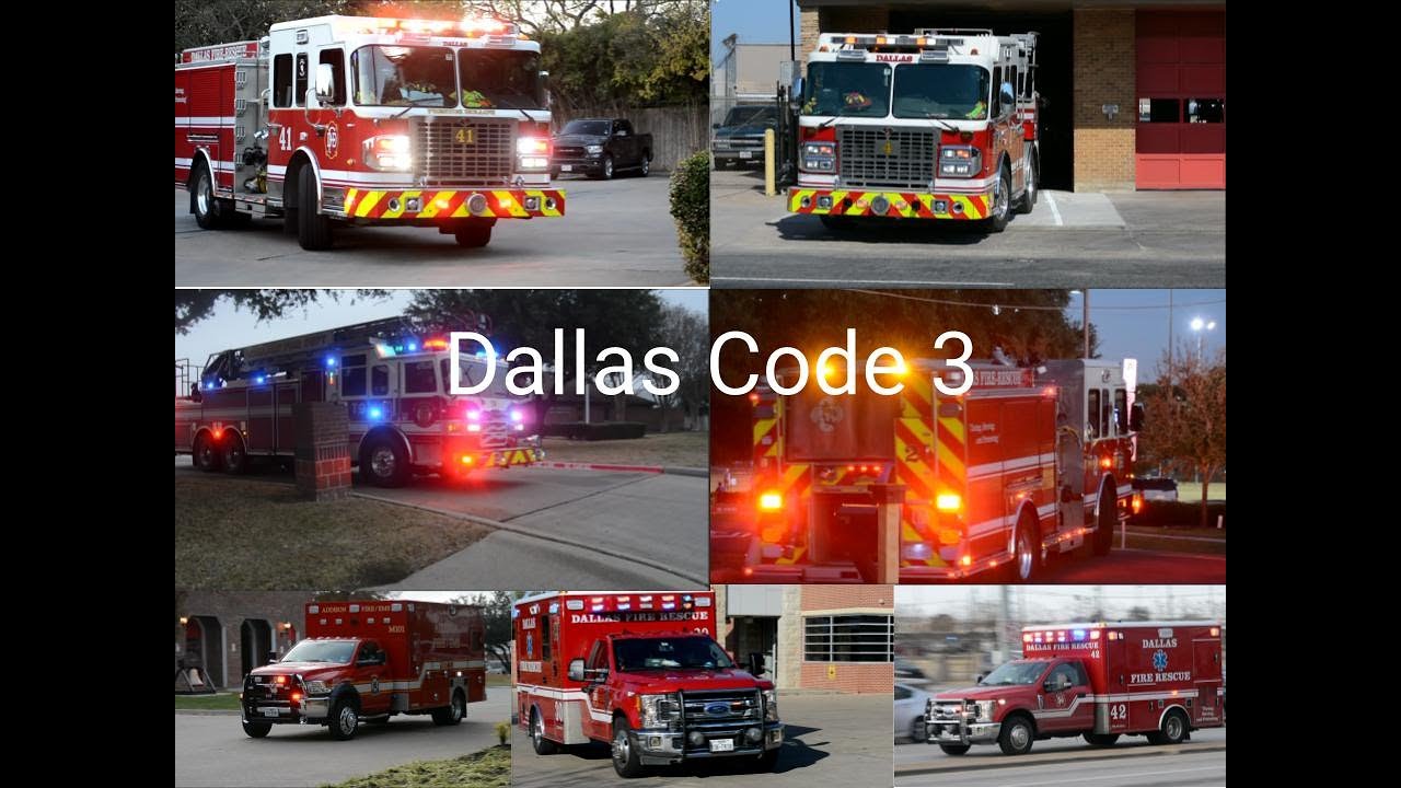 Fire Truck Responding Compilation #1 (DallasCode3) - YouTube