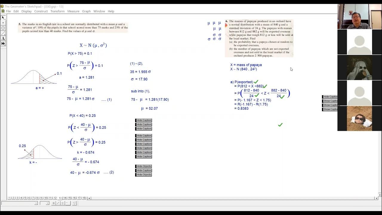 Add Math Form 5 Chapter 5 Normal Distribution Problem (3) - YouTube
