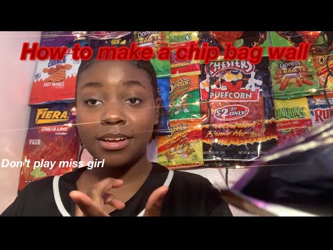 How to make a chip bag wall (aesthetic and trendy) - YouTube