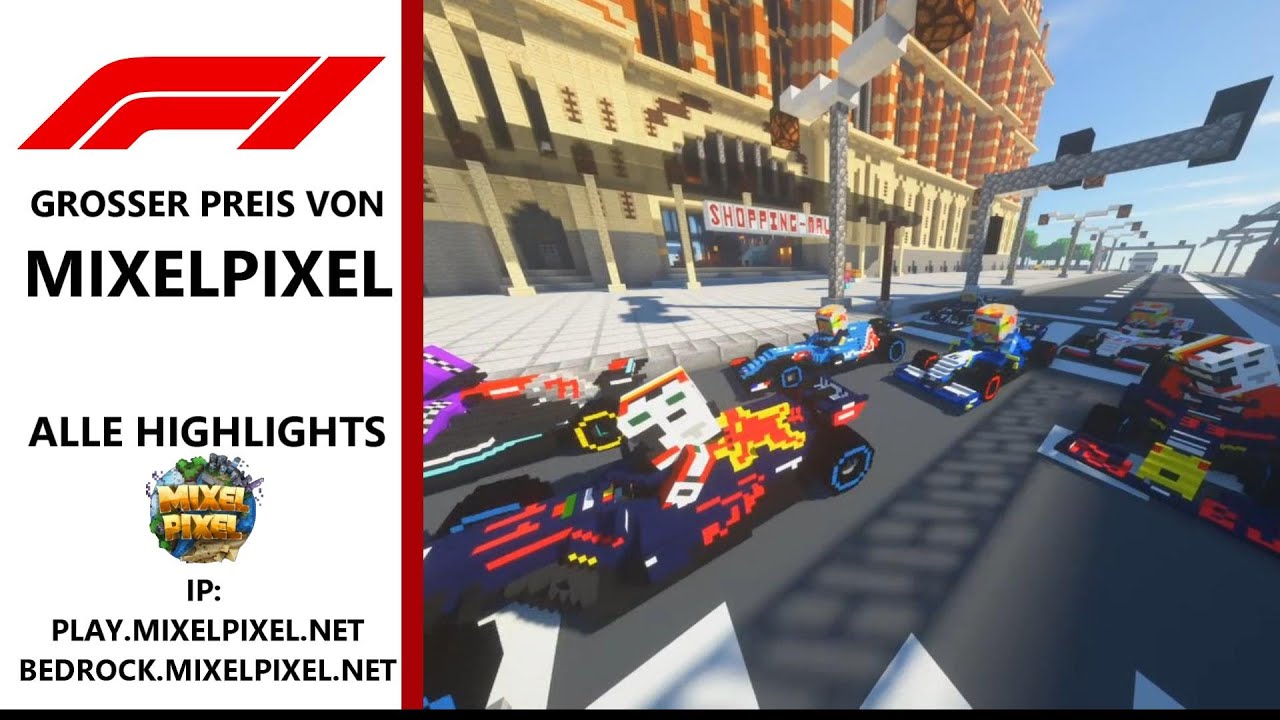 Formel 1 - Der große Preis von MixelPixel #minecraft 🏎️ 🏁 - YouTube