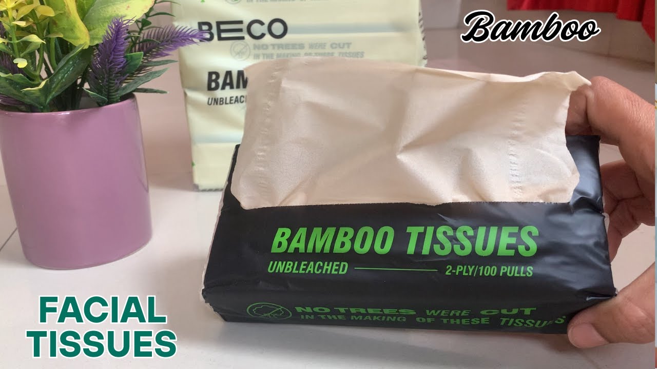Beco Bamboo Soft Facial Tissue Papers: Eco-Friendly, Unbleached & Skin ...