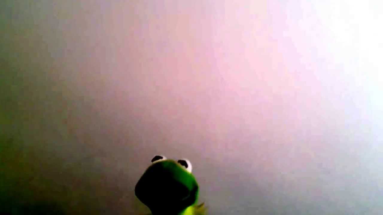 Kermit the Frog sings his Rainbow Connection from his muppet show ...