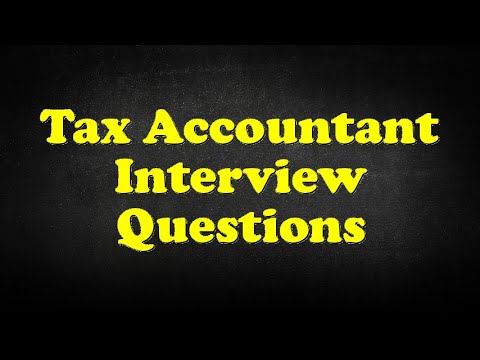 Tax Accountant Interview Questions - YouTube