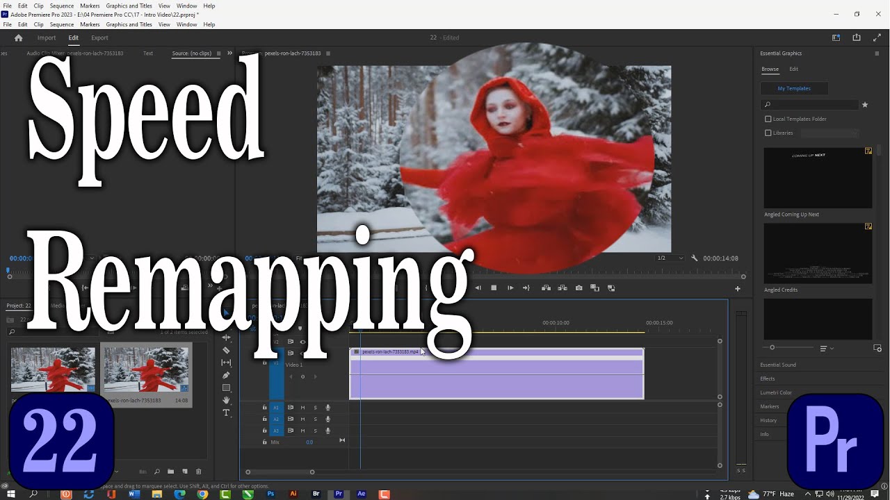 How to do speed ramping in Premiere Pro CC 2023 - Class 22 l SPEED RAMP ...