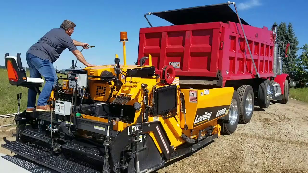 North Central Paving: First 2 Jobs With The New Paver - YouTube