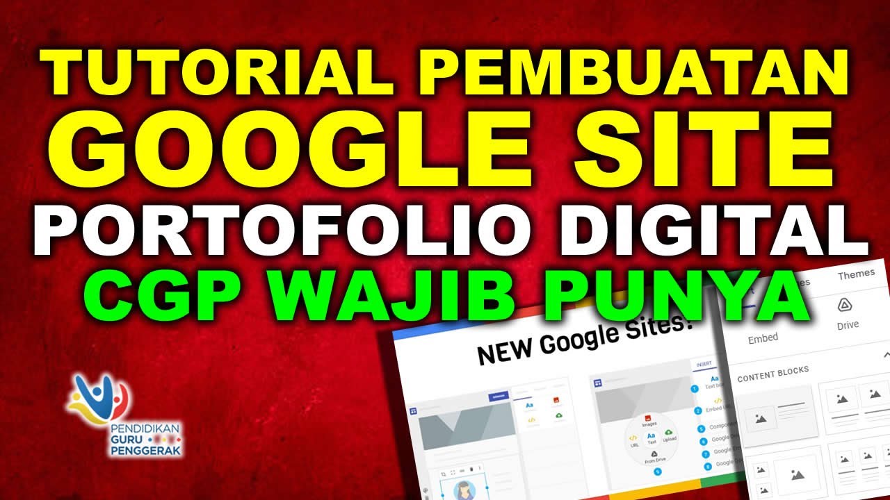 🔴CARA MEMBUAT GOOGLE SITE PORTOFOLIO DIGITAL CGP WAJIB PUNYA UPLOAD ...