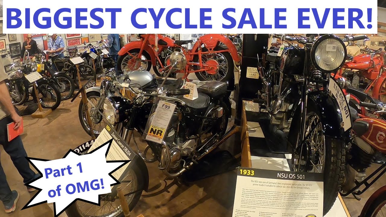 PREVIEW THE MOST AWESOME MOTORCYCLE AUCTION EVER - PART 1 - YouTube