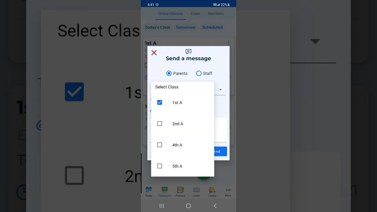 Send a message to a class - YouTube