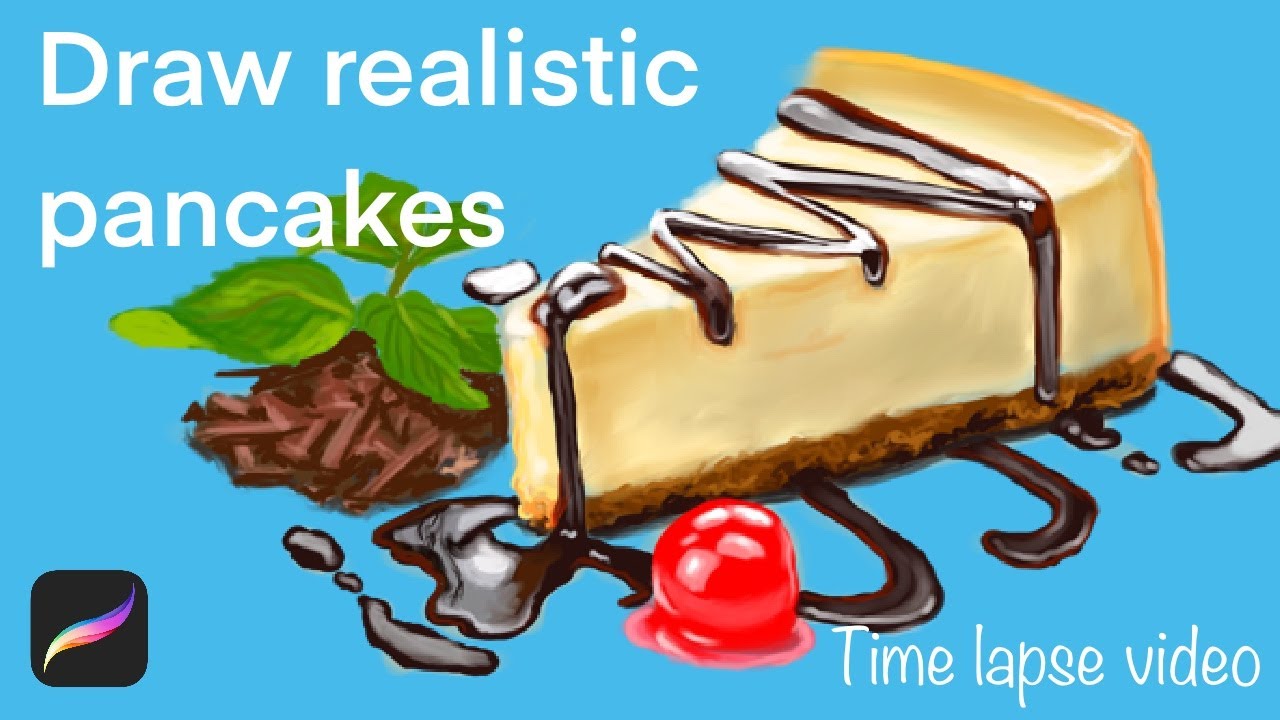 Draw realistic pancakes - YouTube