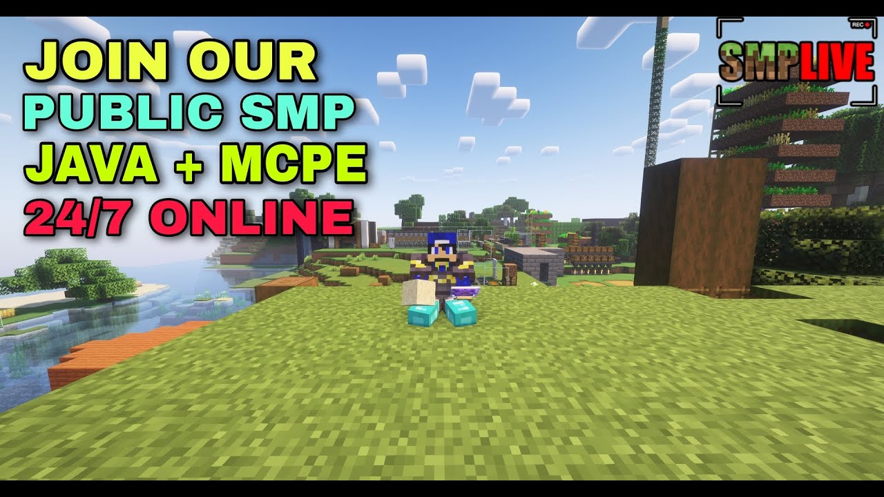 Minecraft Live Public smp || JAVA + PE || Public Smp Live | Minecraft ...