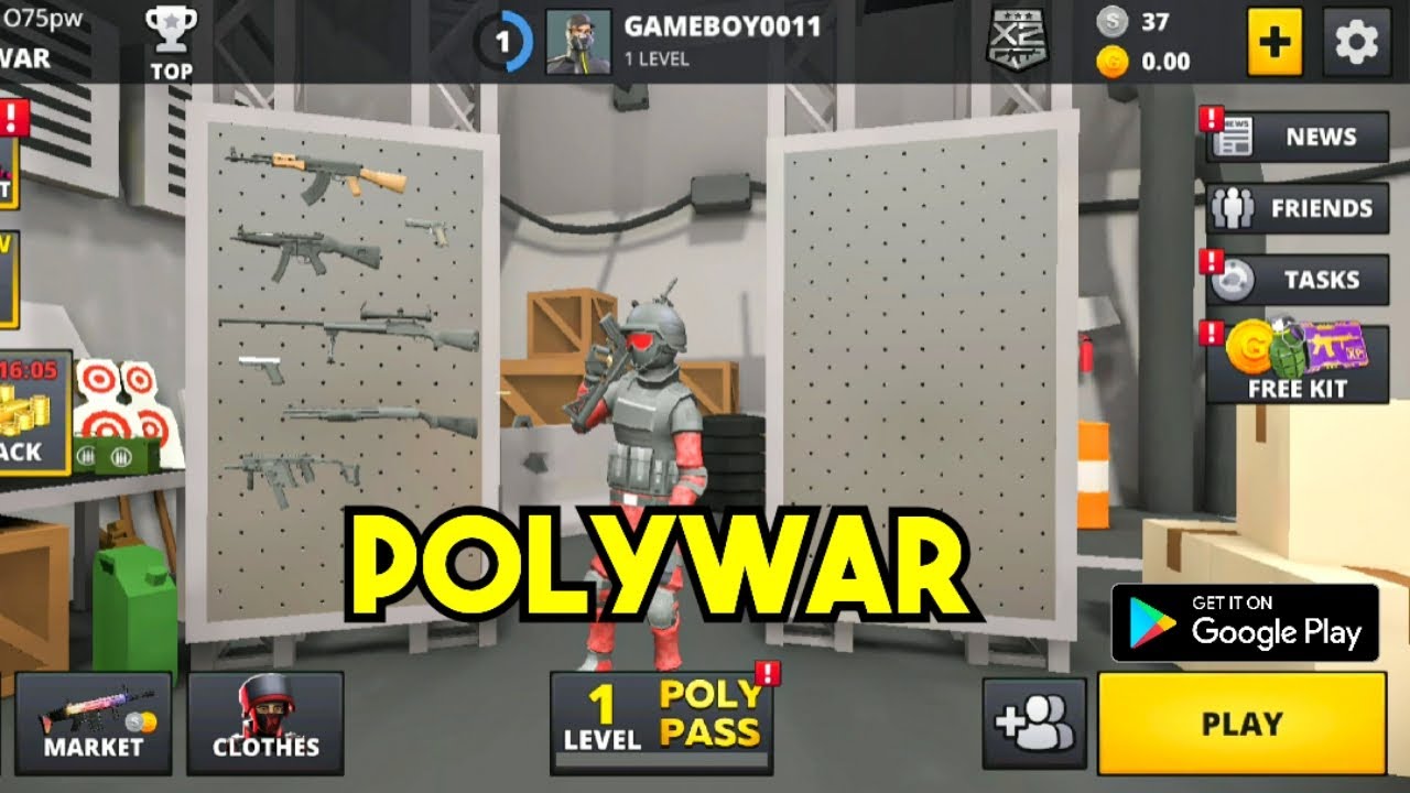 POLYWAR Online multiplayer FPS TDM shooting game, (4:3 reting 10cr downloader) watch video - YouTube