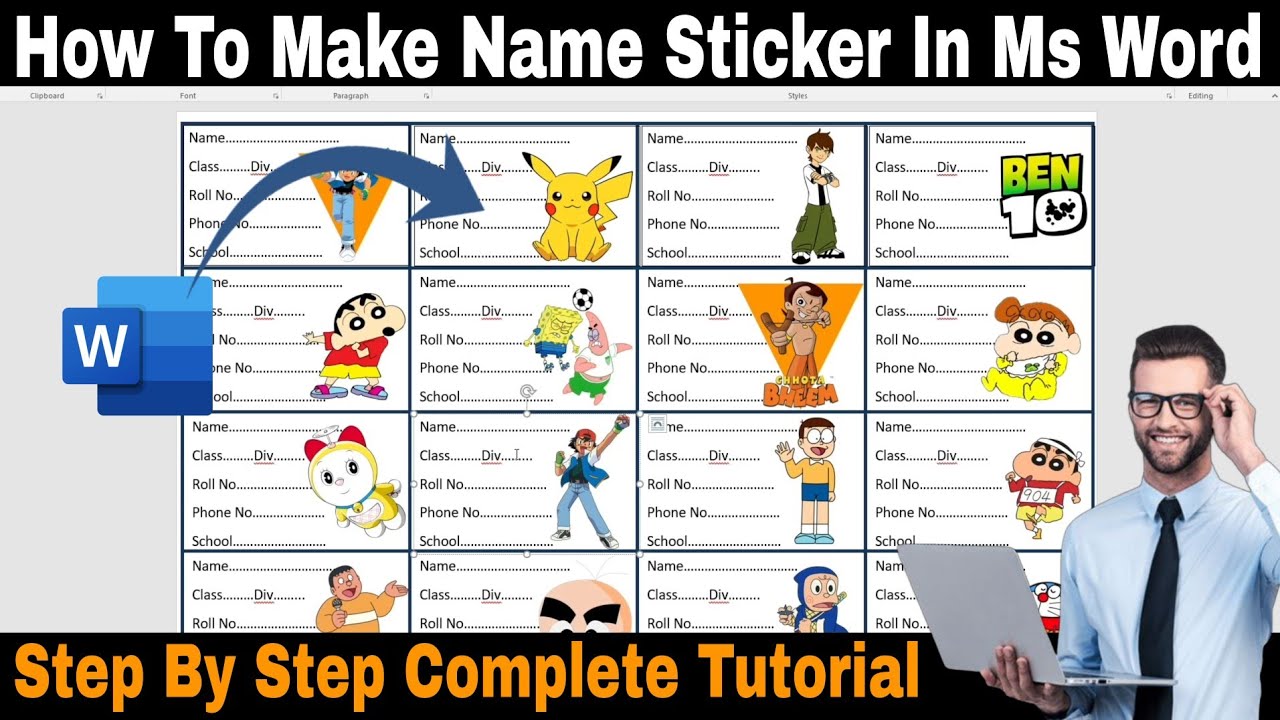 Create Notebook Stickers in MS Word | एमएस वर्ड में बनाएं नोटबुक स्टीकर ...