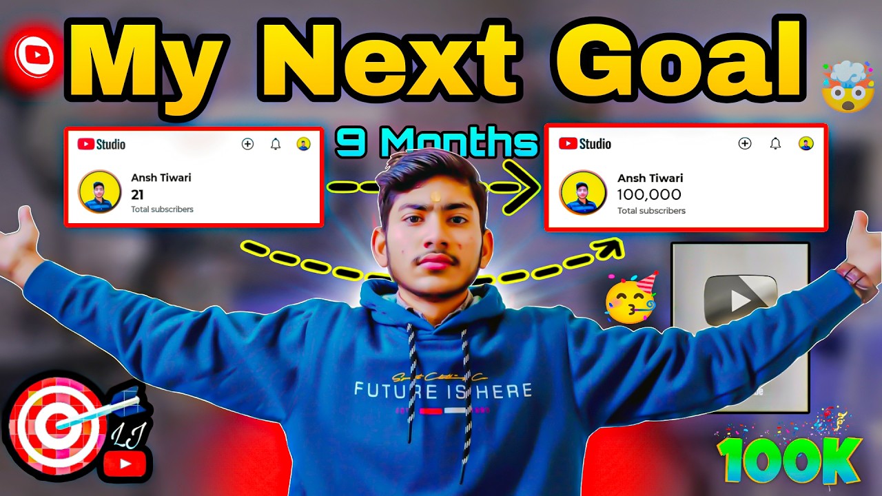 My Next Big Goal! | Complete 100K Subscribers in Just 9 Months 🚀🔥 - YouTube
