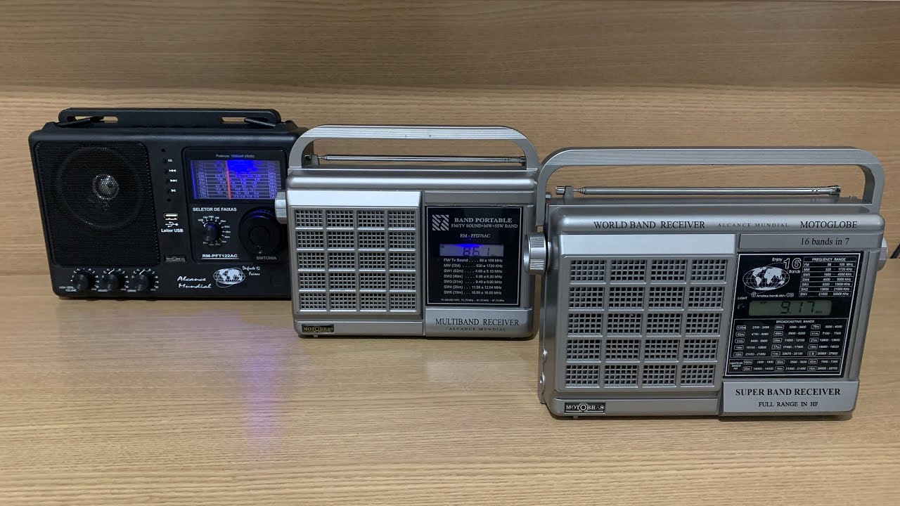 3 Rádios Motobras: MOTOGLOBE, PFD76AC e PFT122AC - YouTube