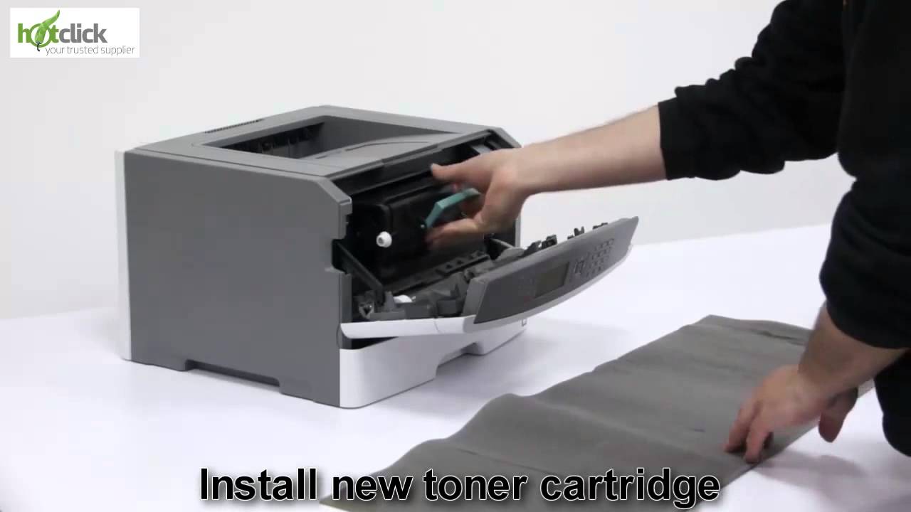 Lexmark E460 Toner Cartridge Replacement - user guide E360H11E - YouTube