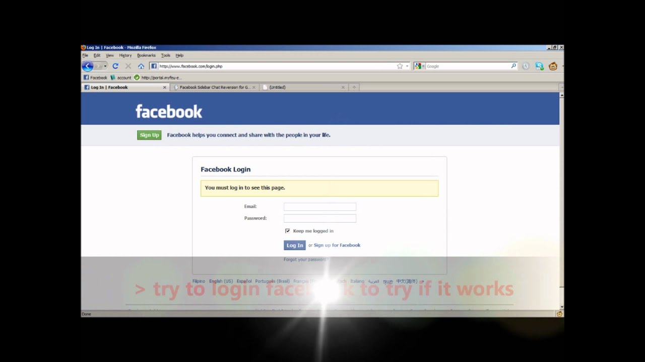 Facebook Sidebar Chat Reversion for Greasemonkey - YouTube