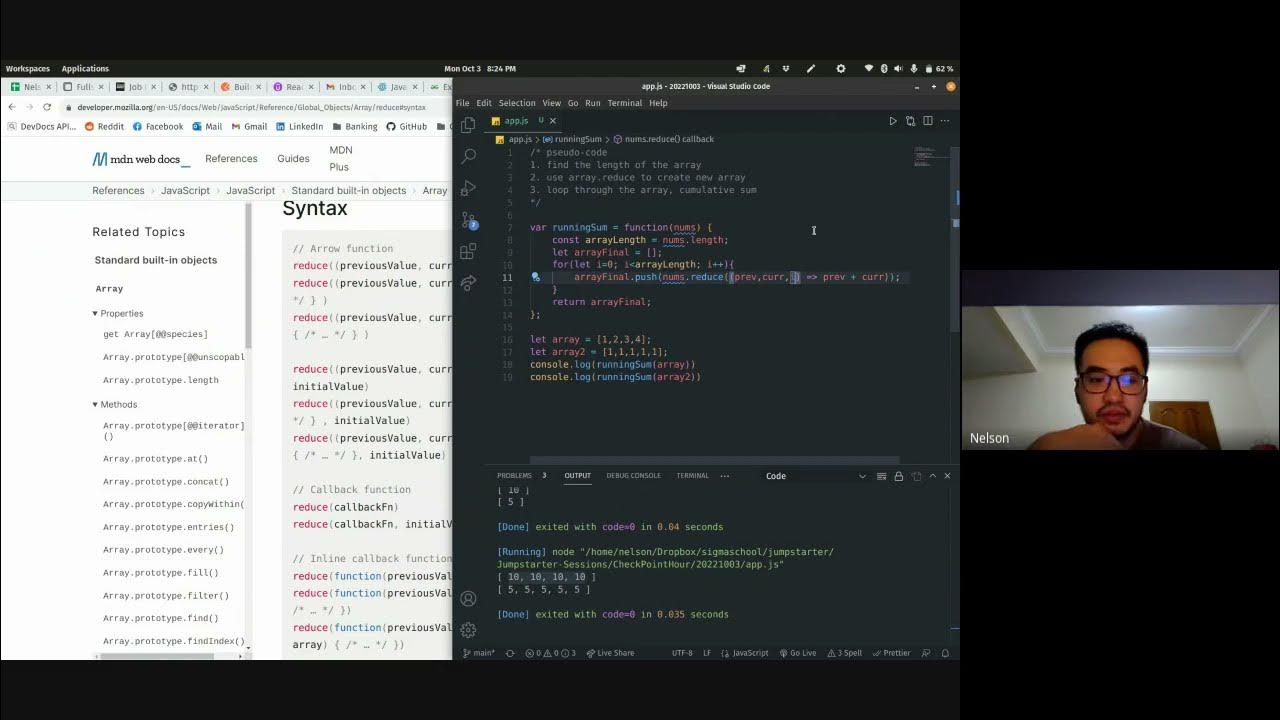 Checkpoint Hour Using Reduce Functions | Session 16 Nelson & Jun Hao - YouTube