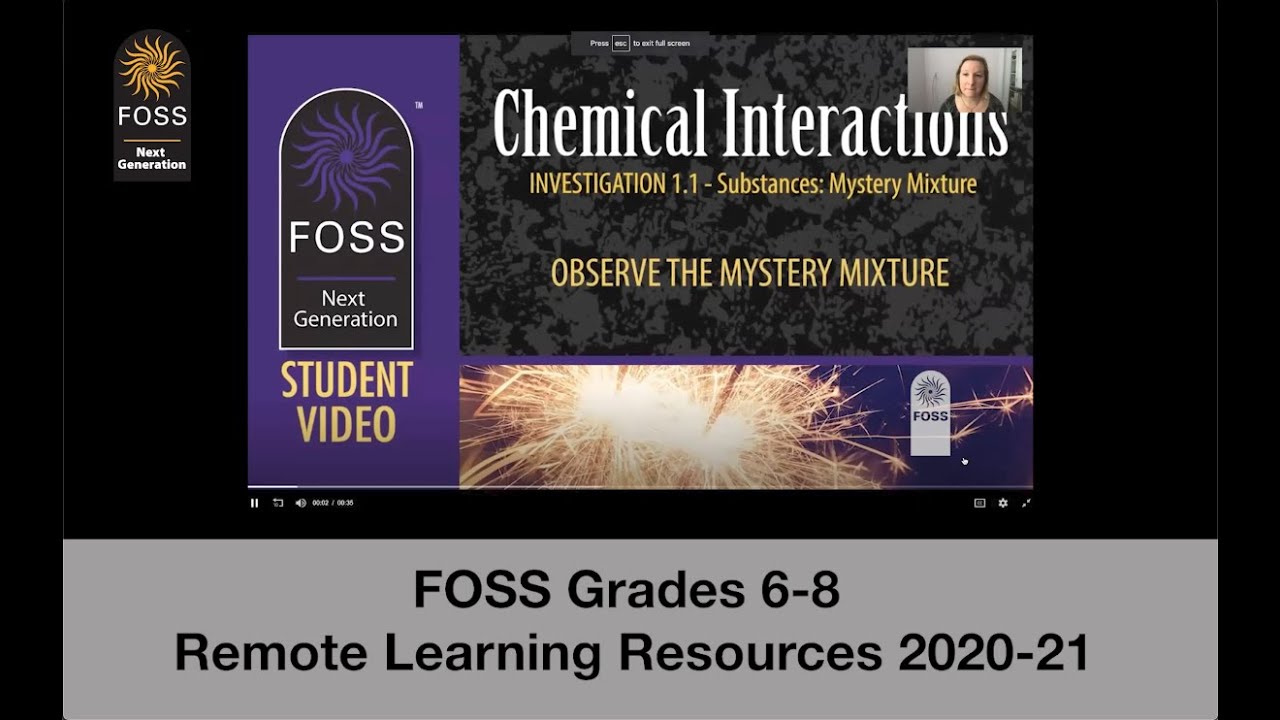 FOSS Grades 6-8 Remote Learning Resources 2020-21 Walk-Through Video ...