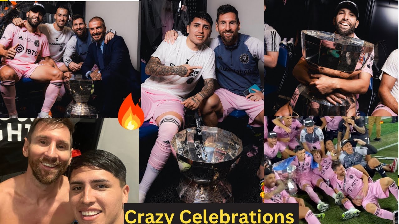 Messi & Inter Miami Cray Dressing Room Celebrations After Winning ...