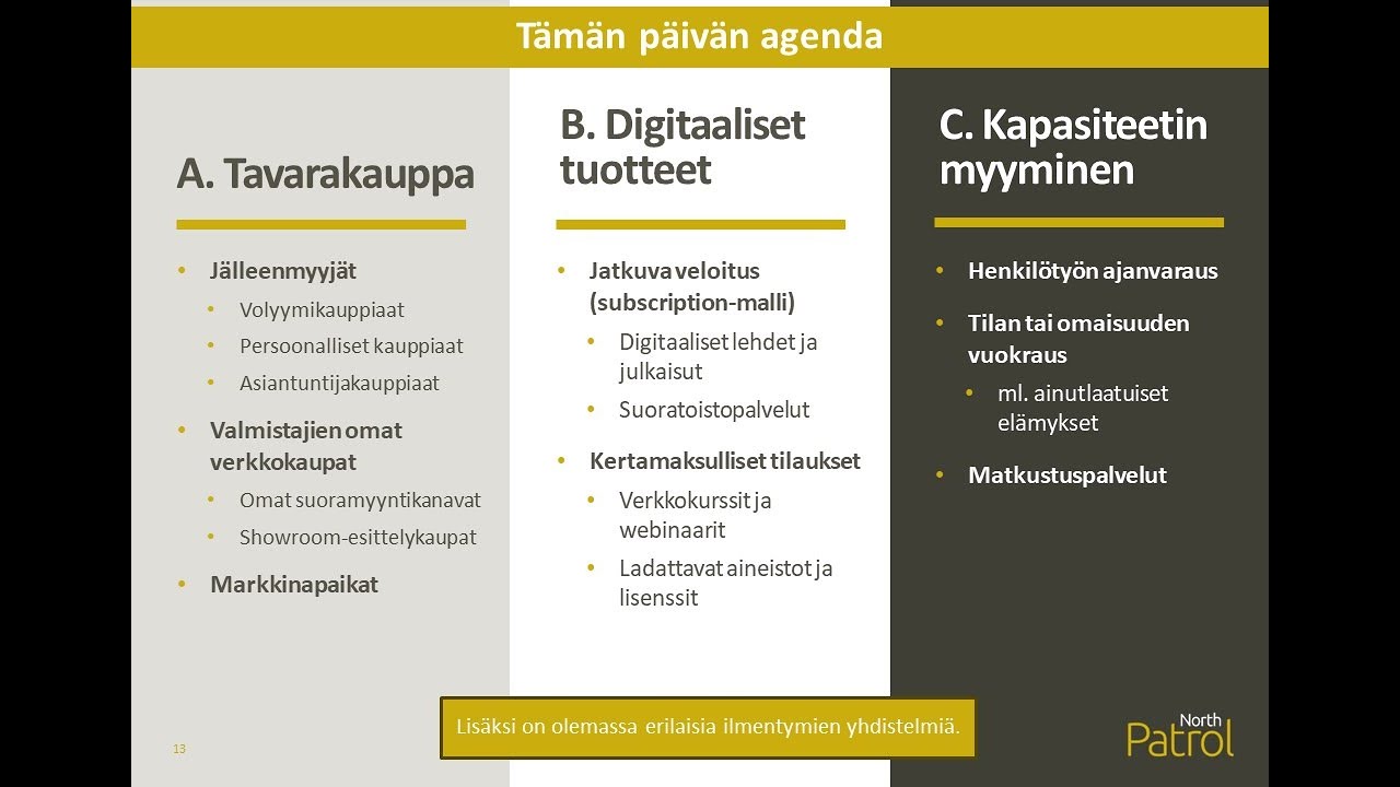 North Patrol: Verkkokauppojen erilaiset mallit ja suunnittelun ...