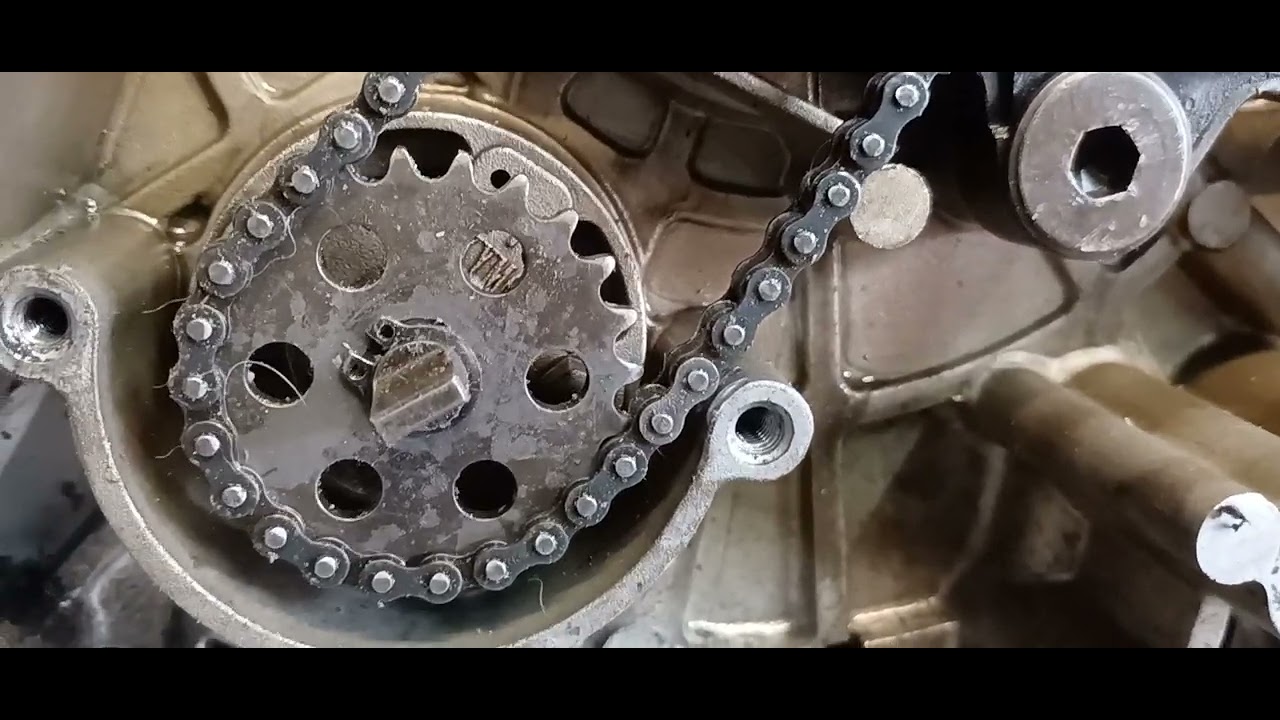 timing and oil pump chain installation - YouTube