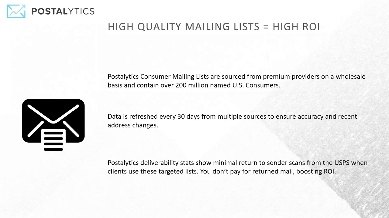 Postalytics Mailing List Purchase - YouTube