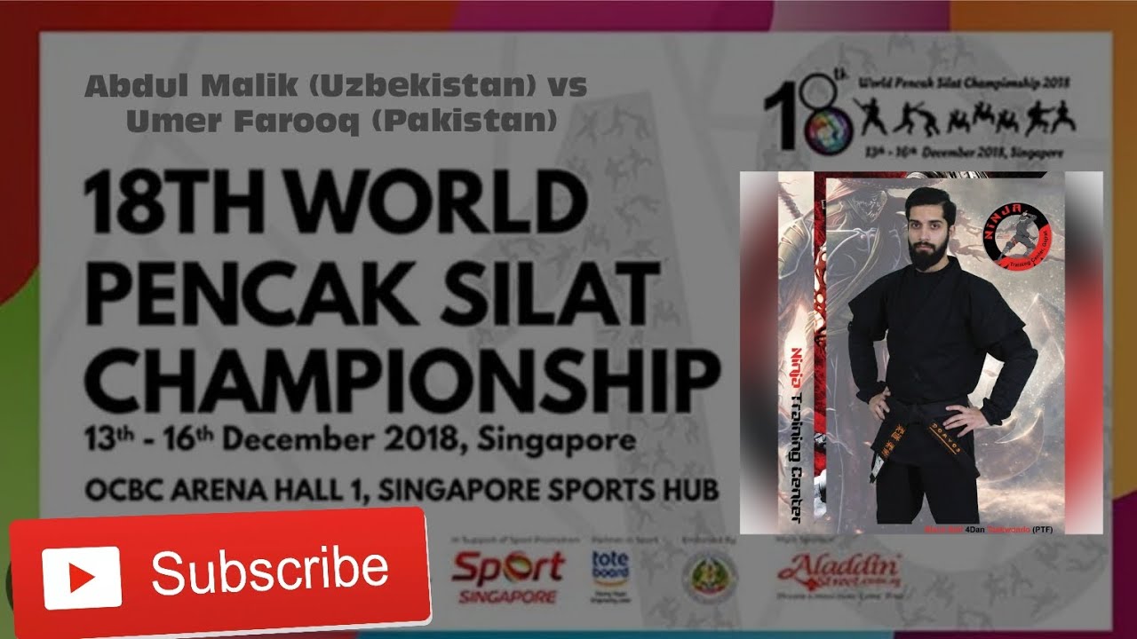 Abdul Malik (Uzbekistan) vs Umer Farooq (Pakistan) in 18th World Pencak Silat Championship ...