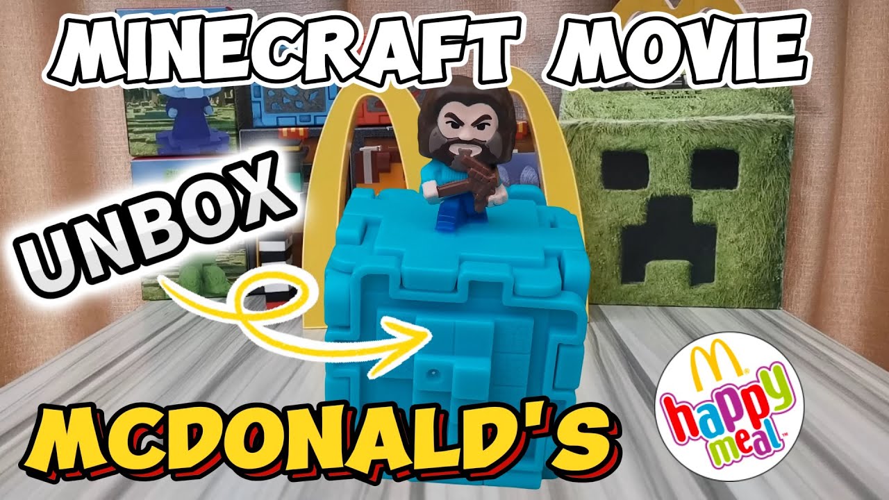 ⛏️ Steve Digs Out! Unboxing Diamond Block from MINECRAFT Movie McDonald ...