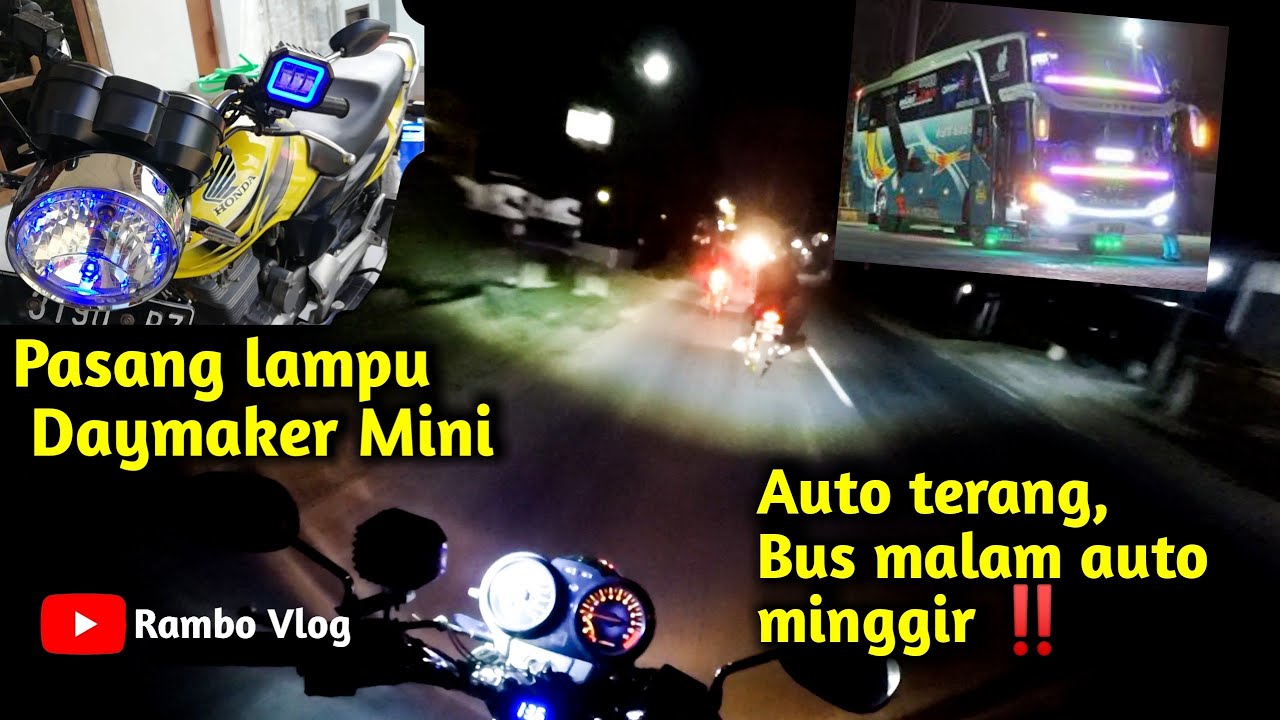 MotoVlog : Cara pasang Lampu tembak Daymaker mini, Di megapro Primus ...