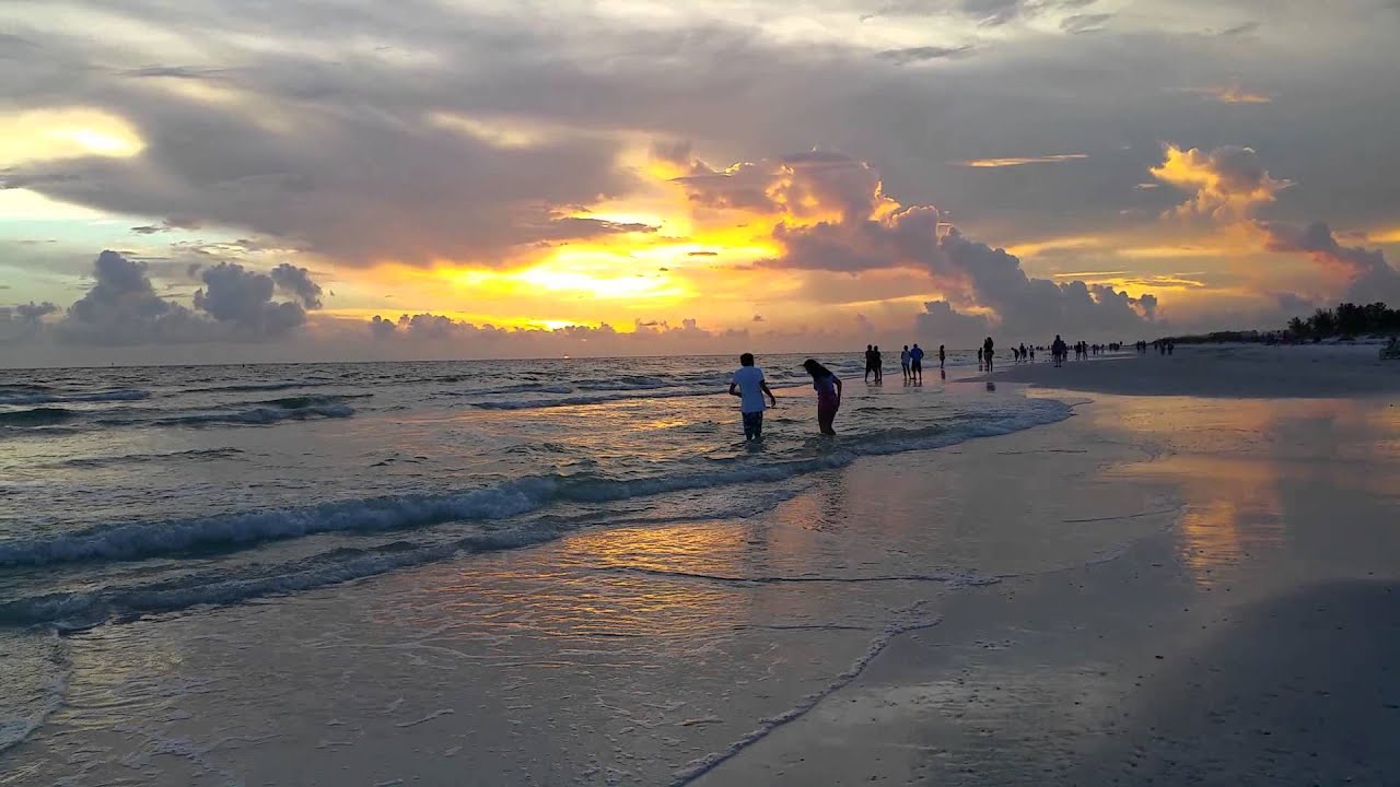 Lido key beach sunset July 18, 2015 sarasota Fl - YouTube