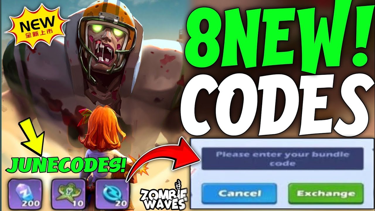 🌟June Codes!!🌟ZOMBIE WAVES CODES- 2024 ZOMBIE WAVES GIFT CODES, zombie waves redeem codes - YouTube