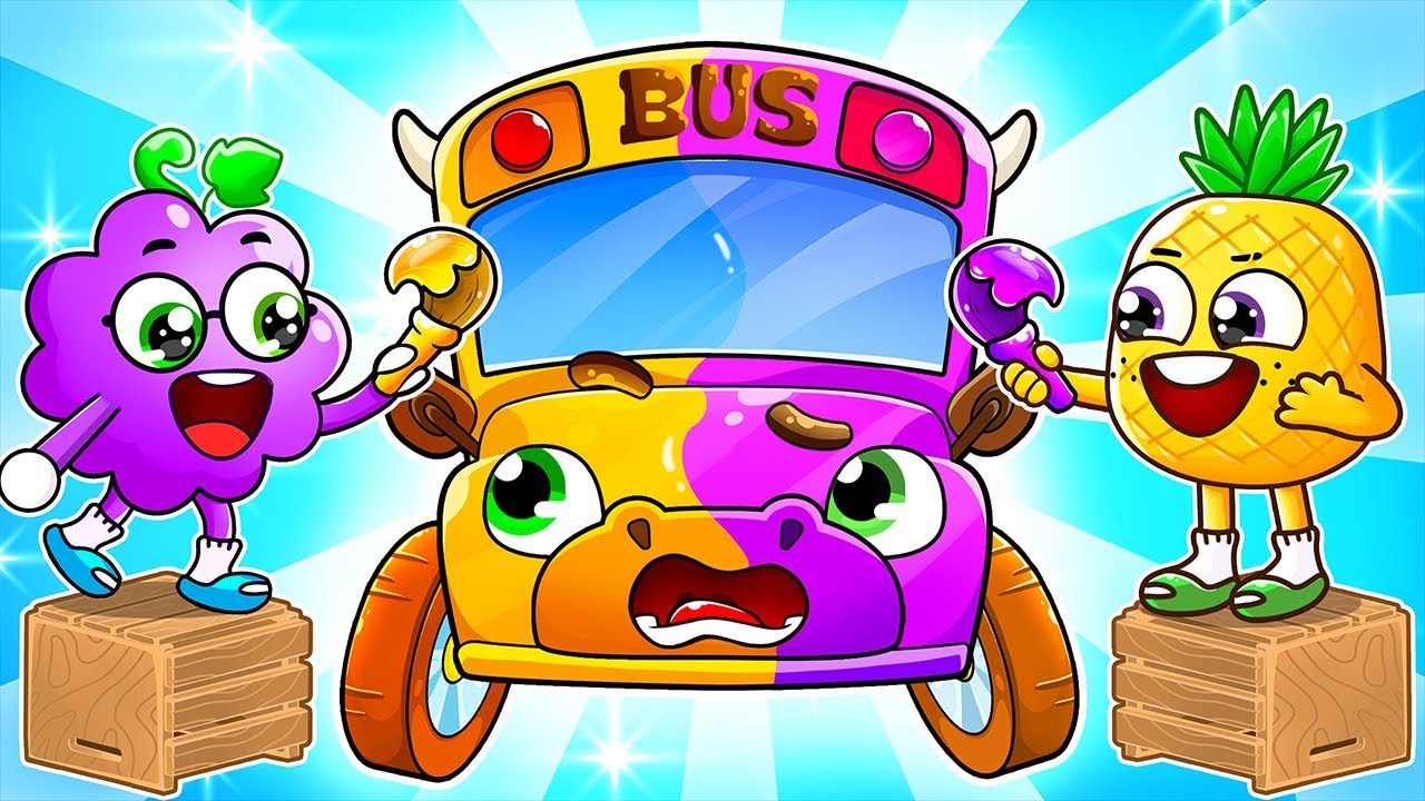 😍 Color Song | School Bus Lost Color | Let's Learn The Colors ️🎨🖍 | Yum ...