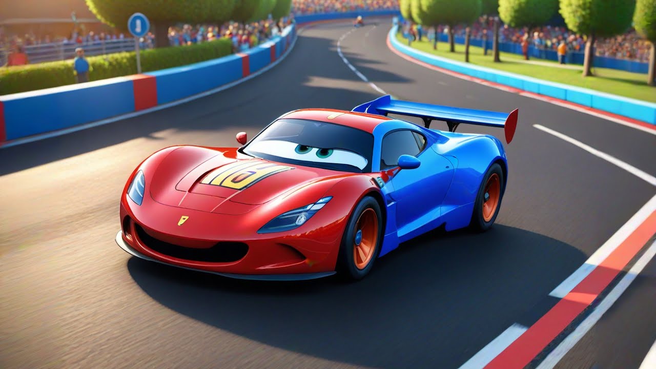 Four Racing Cars Zoom Zoom Zoom | Fast-Paced Car Song for Kids ...