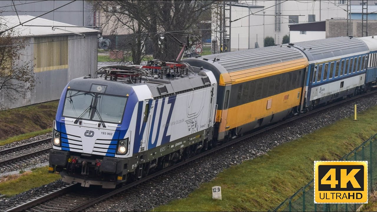 Vectron 193.902 test rychlobrzdy s 15 vozy. VUZ Velim test centre 2022 ...