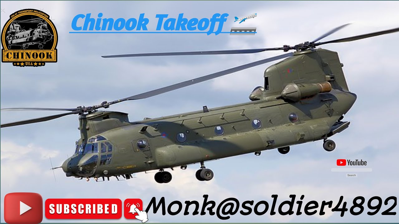 Chinook Takeoff Real Sound in beautiful place - YouTube