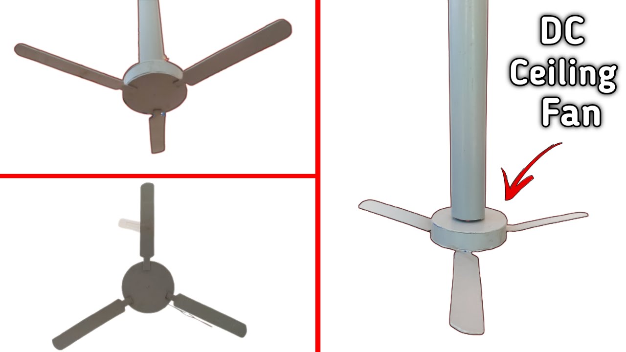 How To Make Ceiling Fan | Homemade DC Ceiling Fan | 12v DC Ceiling Fan ...