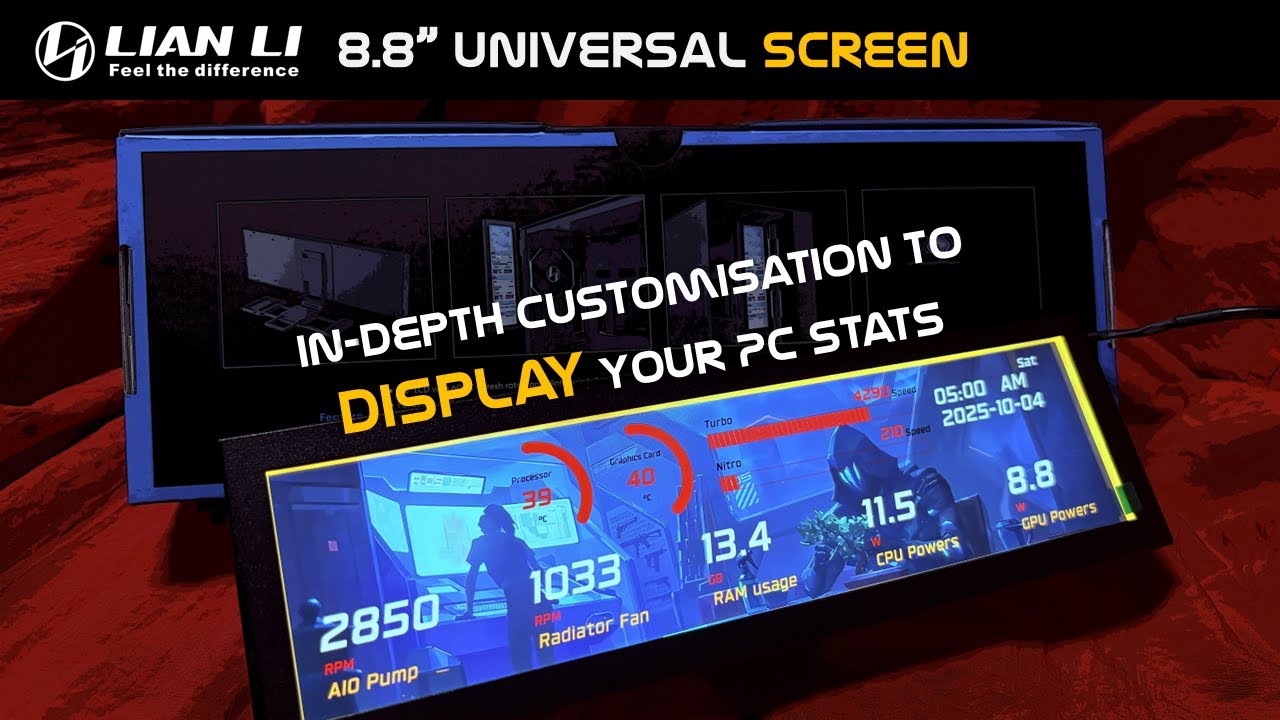 Lian Li 8.8" Universal Screen [In-depth Customisation] - YouTube
