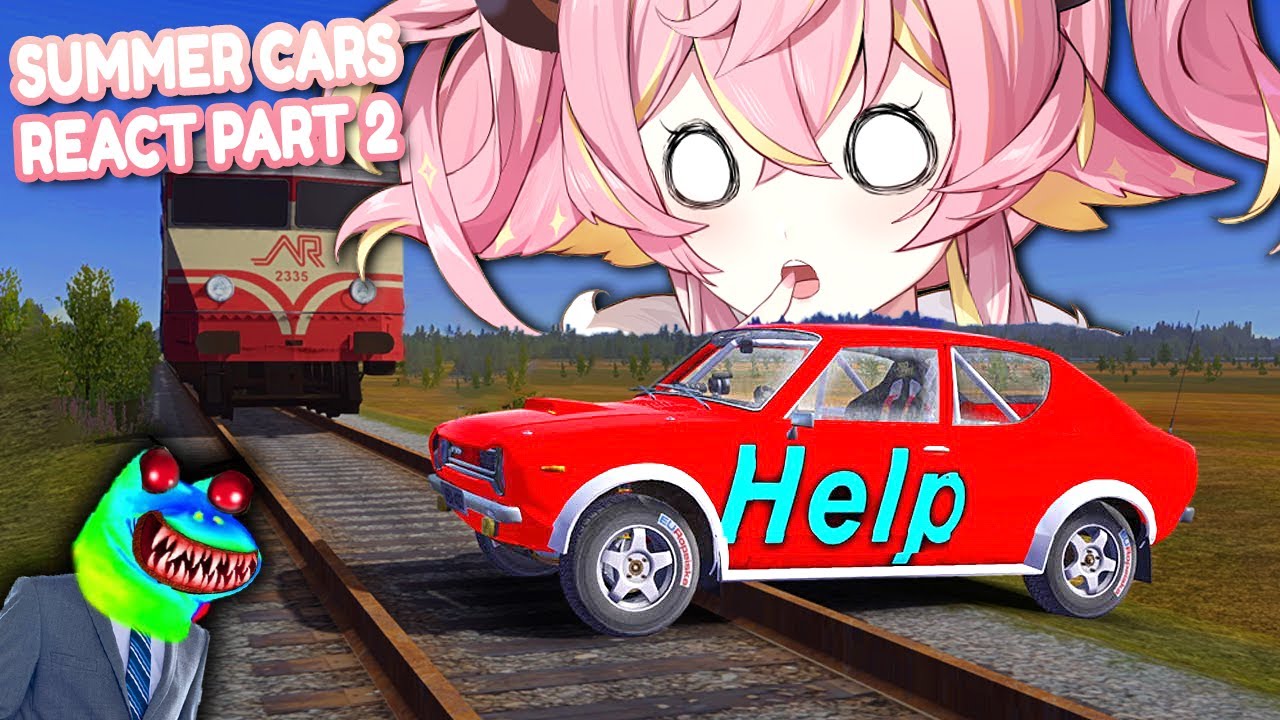 Vtuber watches frog man get rekt by their summer cars part 2 | martincitopants react - YouTube