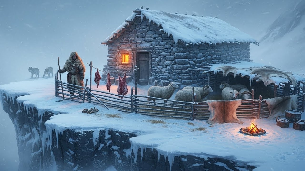 –75°C Winter Storm: Snowbound Widow, Tending Goats, Cooking Meat, and ...